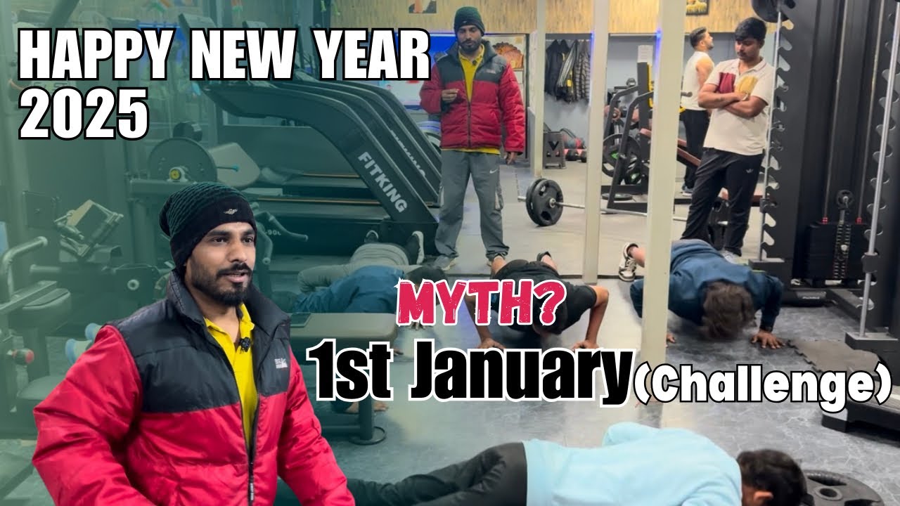 1st January Gym Joining Is Myth? | Pushup Challenge | New Year 2025 ...