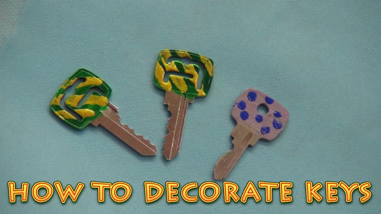 How to Decorate Keys - DIY - YouTube