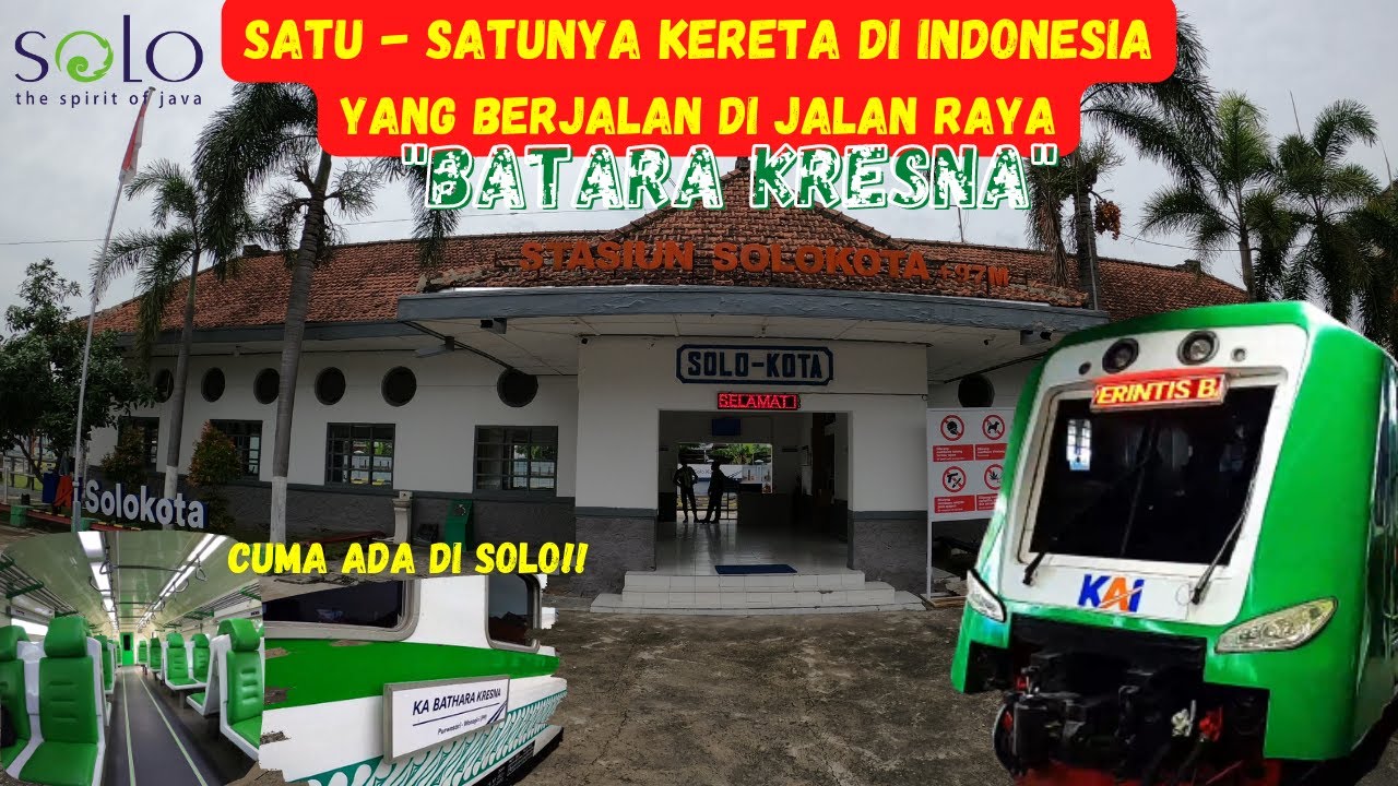 KuyKuy naik BATARA KRESNA, satu-satunya kereta melintas di jalan raya ...