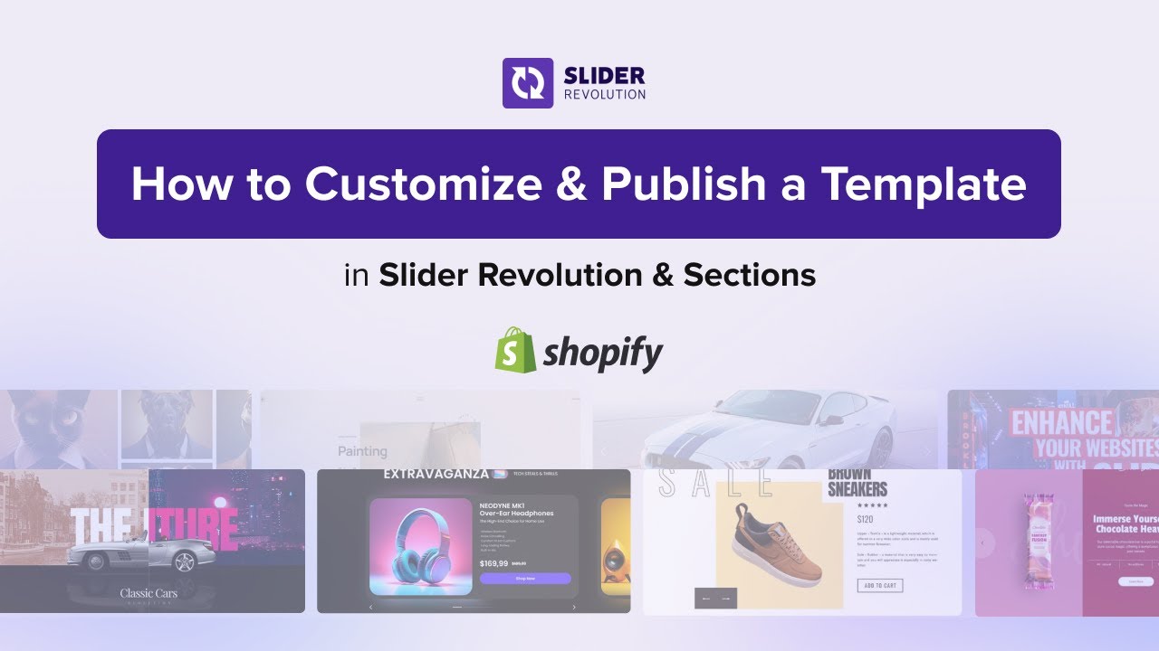 How to Customize & Publish a Template with Slider Revolution Sections ...