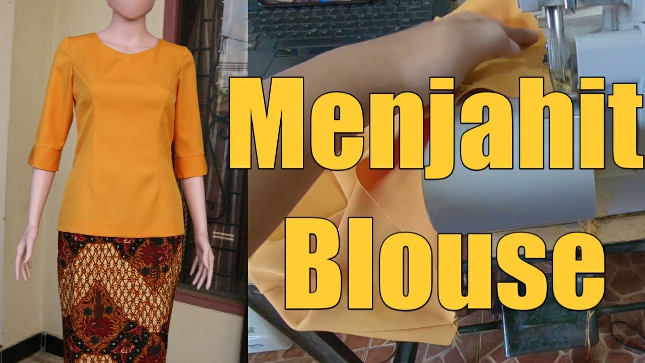 #penjahitmentari menjahit baju blouse - YouTube