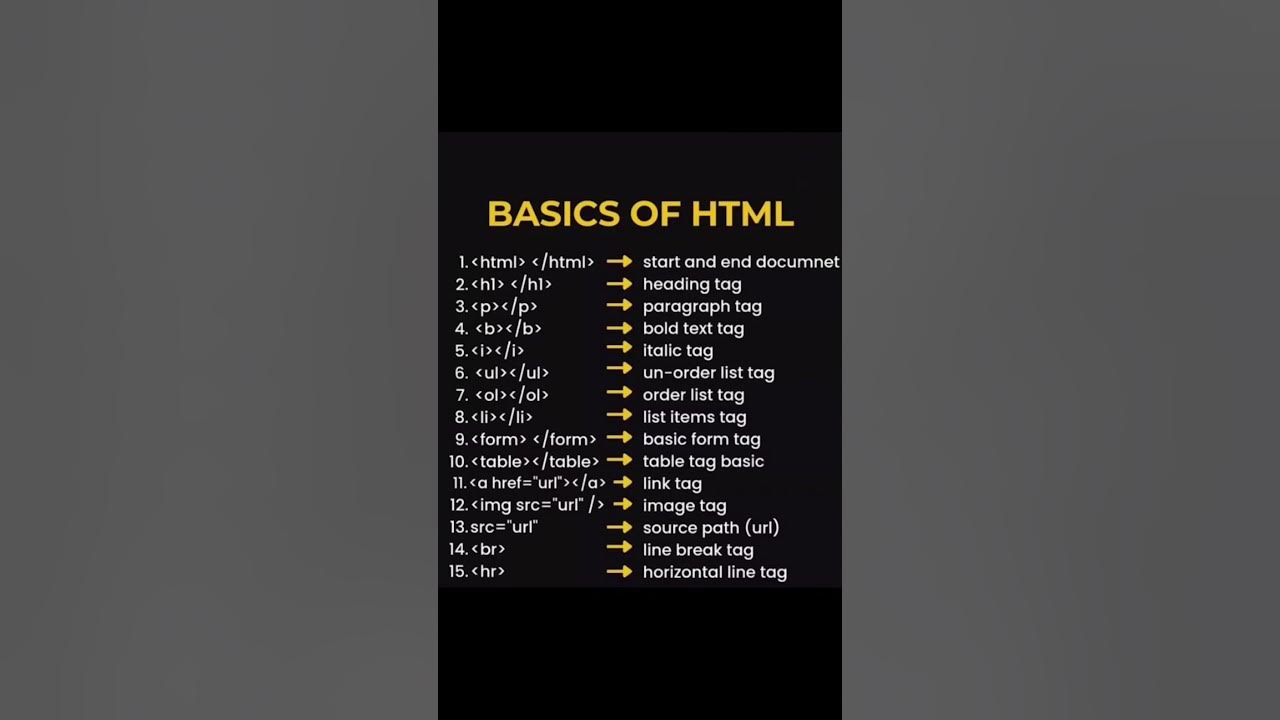 Basics Of Html Programming Programmingforbeginners Programmingmusic Programminglanguage 