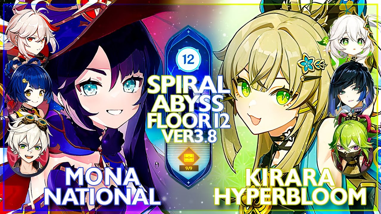Mona National & Kirara Hyperbloom | Spiral Abyss 3.8 - Floor 12 ...