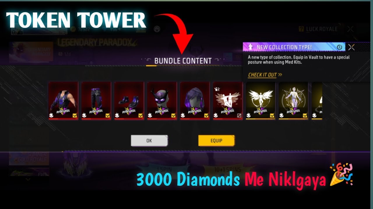 3000 💎 Me Nikalega ? | Paradox Legendry Evo Bundle | Token Tower Ff | FF New Event Complete ...