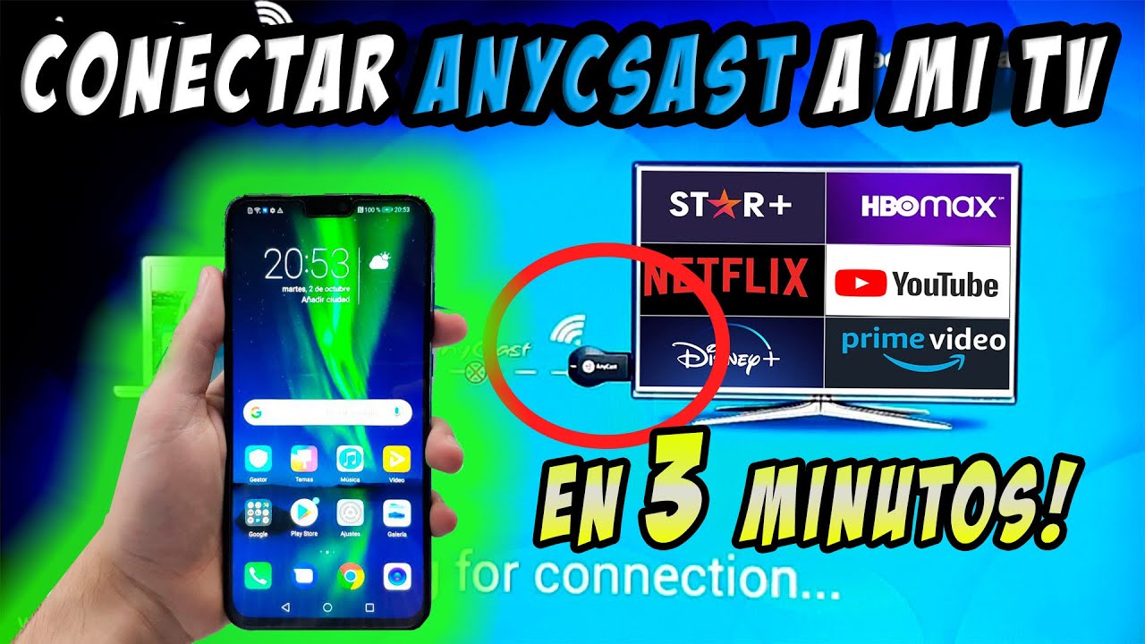 Cómo conectar el ANYCAST al TELEVISOR y al TELÉFONO Rápidamente - YouTube