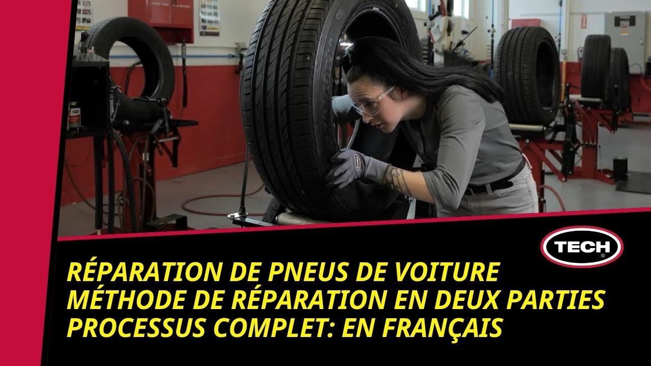 Réparation de pneus de voiture Méthode de réparation en deux parties ...