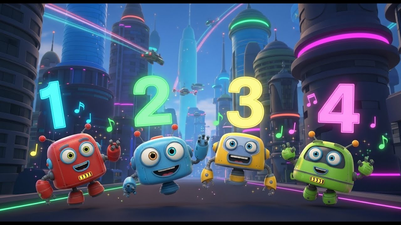 Counting Robots Beeping and Booping | Nursery Rhyme Song for Kids - YouTube