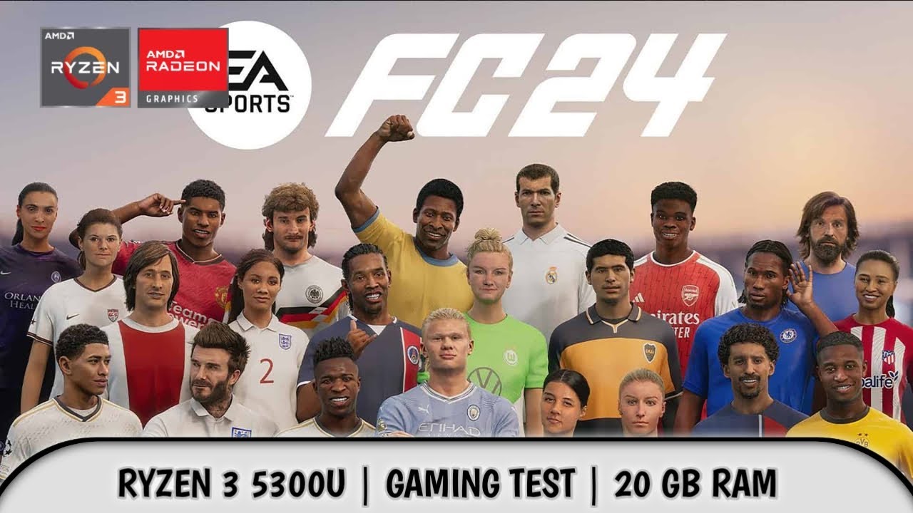 RYZEN 3 5300U GAMING TEST | EA FC 24 | 20 GB RAM | #eafc24 - YouTube