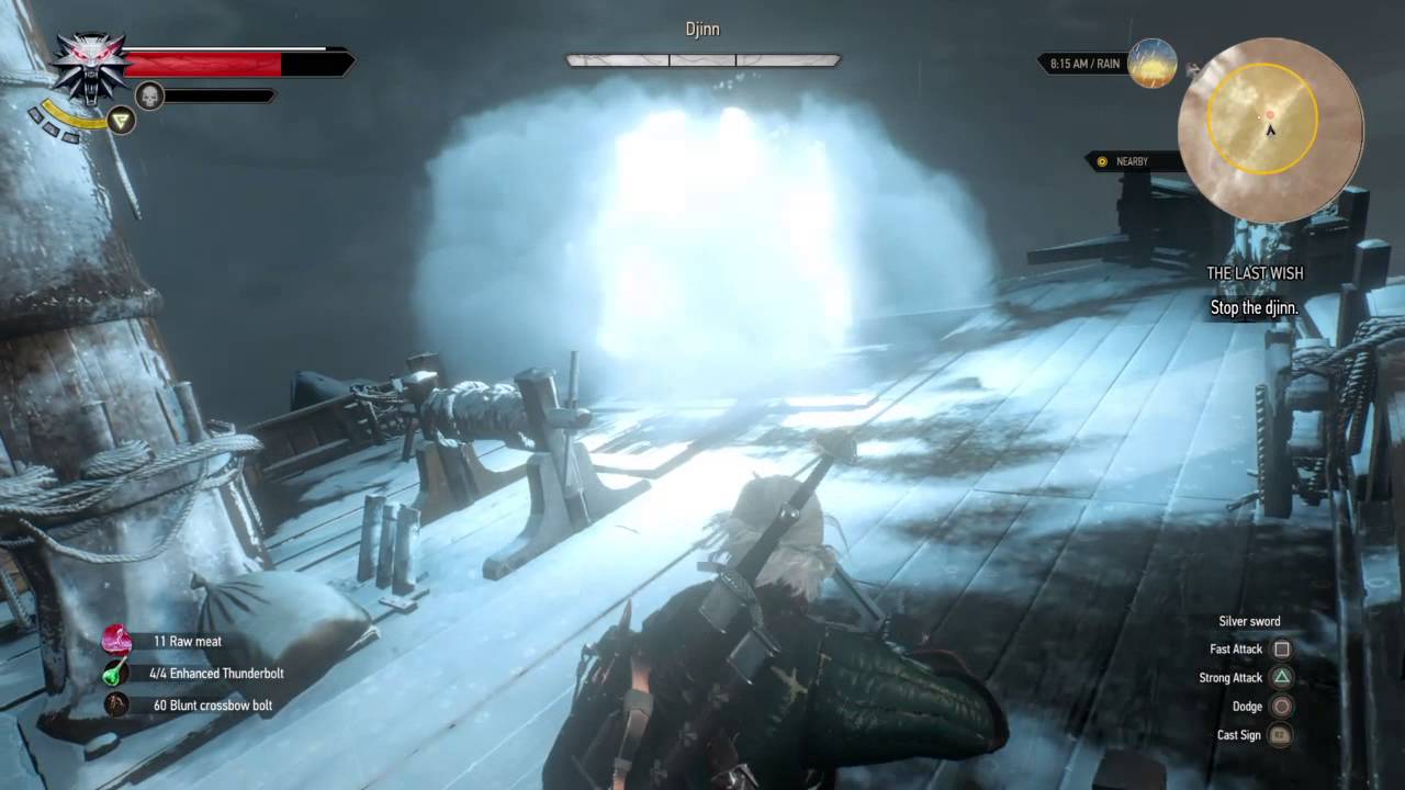 The Witcher 3: Wild Hunt - Djinn Battle - YouTube