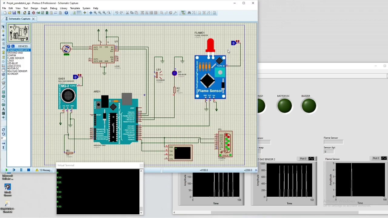 Simulasi Pendeteksi Kebakaran Berbasis Akuisisi Data ~ Data Acquisition System - YouTube
