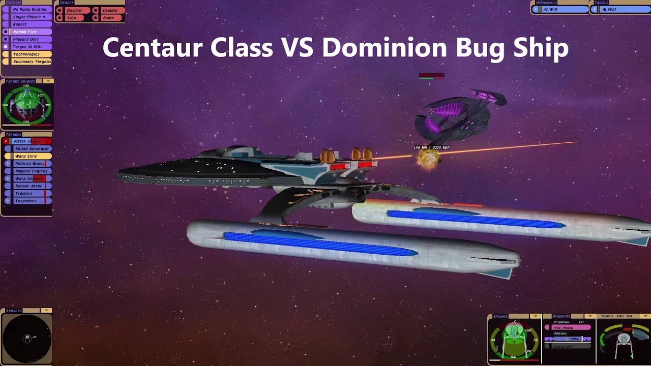 Centaur Class VS Dominion Bug Ship | Star Trek Bridge Commander Battle ...