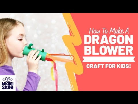 How To Make A Dragon Blower! Easy Cardboard Tube Craft For Kids!! - YouTube