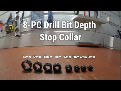 8-PC Drill Bit Depth Stop Collar Unboxing and Review - YouTube