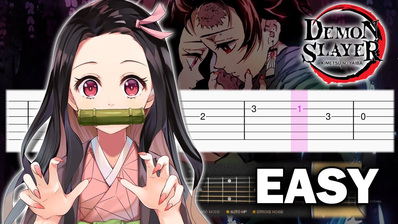 Nezuko's Theme - Demon Slayer (Kimetsu no Yaiba) - Guitar tutorial (TAB ...