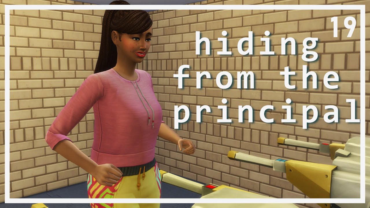 hiding from the principal | The Sims 4 - Part 19 - YouTube