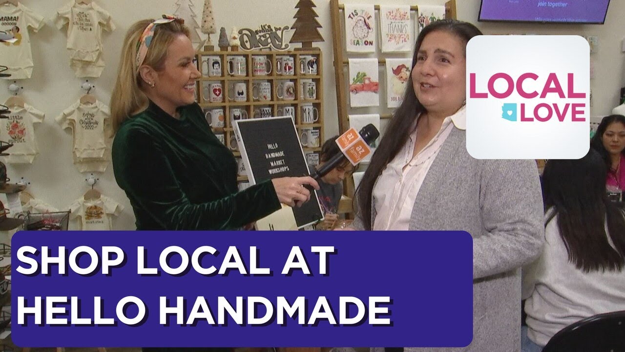 A place to buy, create local crafts at Hello Handmade Market in Goodyear - clipped version - YouTube