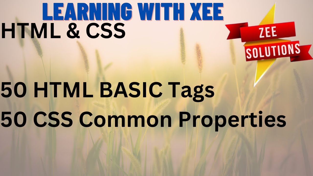 HTML Basic Tags CSS Common Properties Along With Short Description HTML Basic Tags CSS Common Properties Along With Short Description