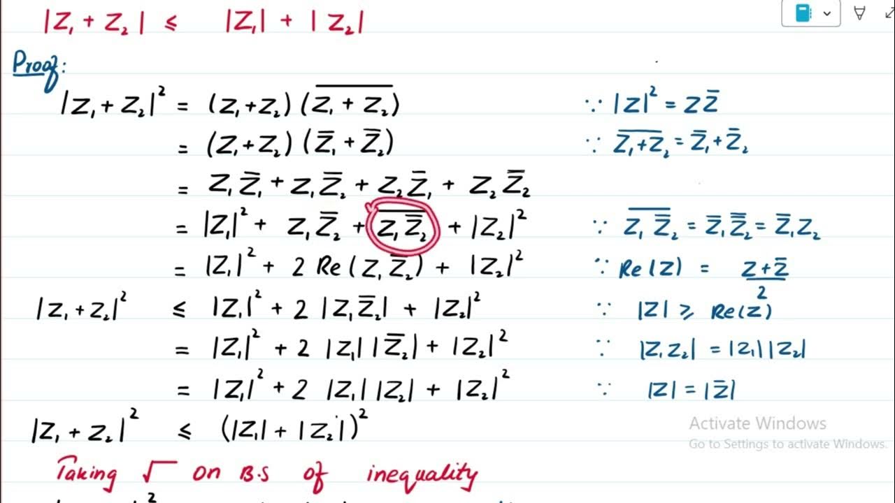 Lec#9 Triangular inequality| sec#6 Exercise Q#15 | Complex analysis by Churchill - YouTube