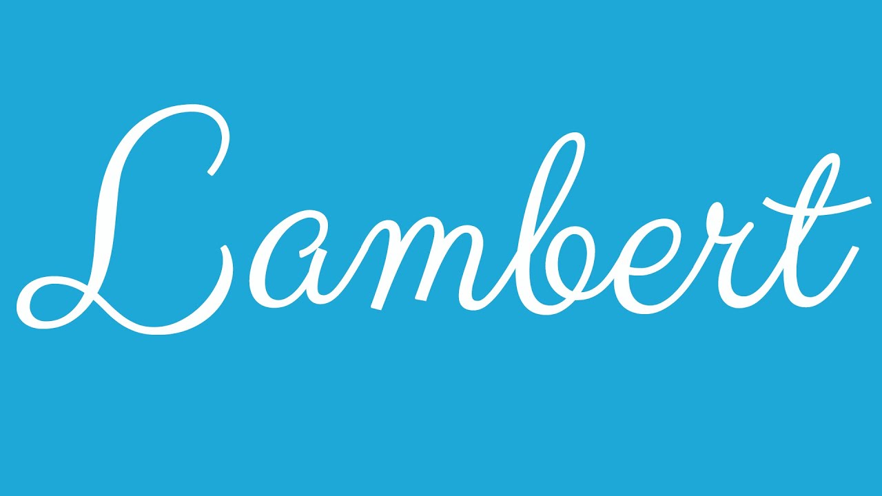 Learn how to Sign the Name Lambert Stylishly in Cursive Writing - YouTube