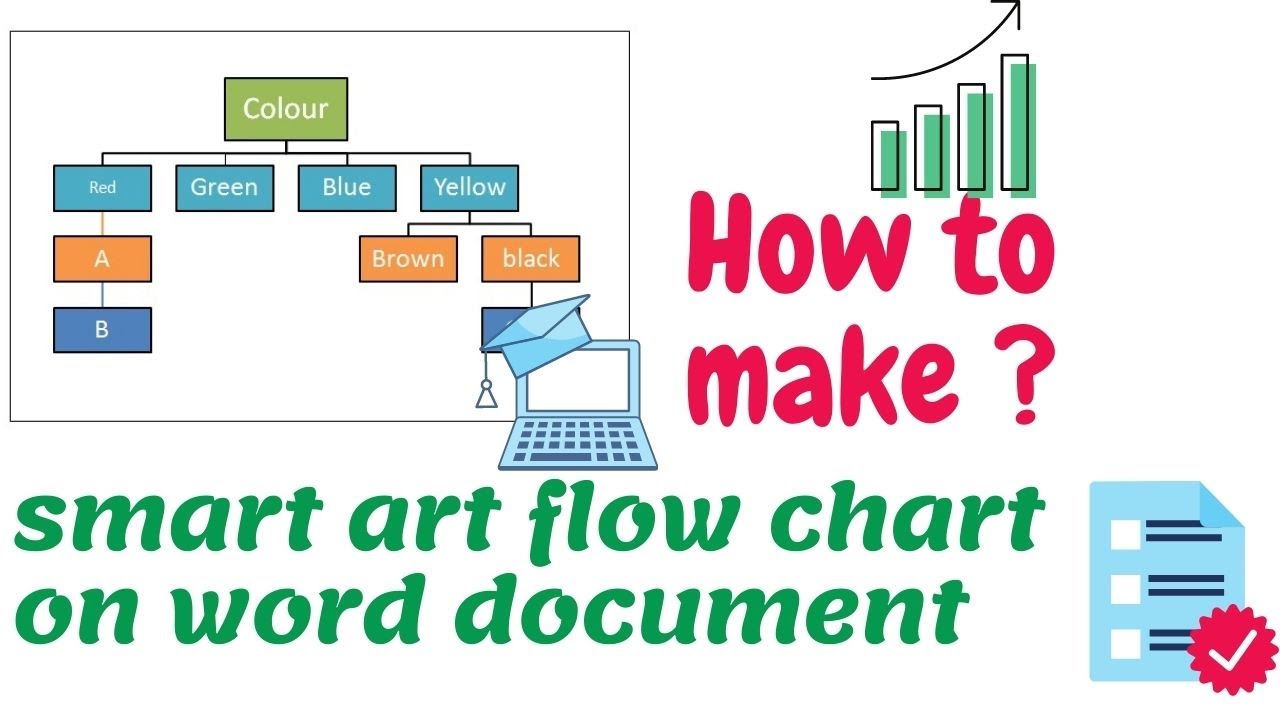 How to make smart art flow chart in word document 2013 - YouTube