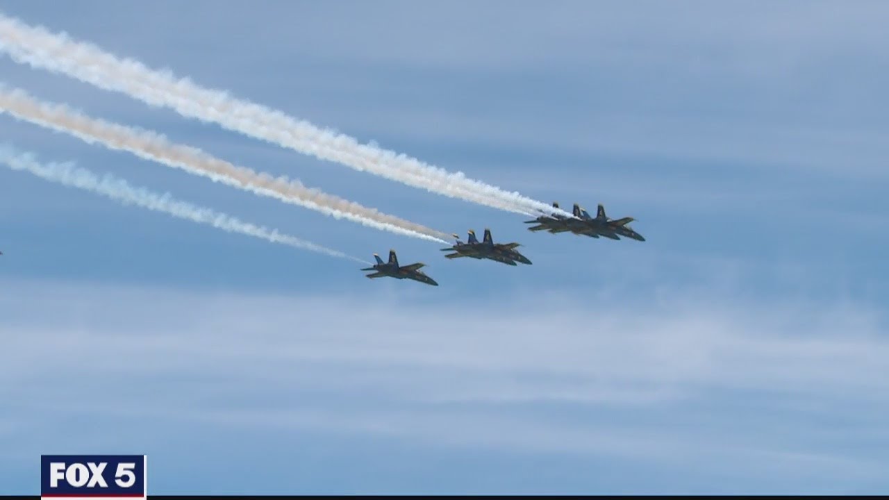 WATCH: Blue Angels, Thunderbirds fly over DC to thank healthcare ...