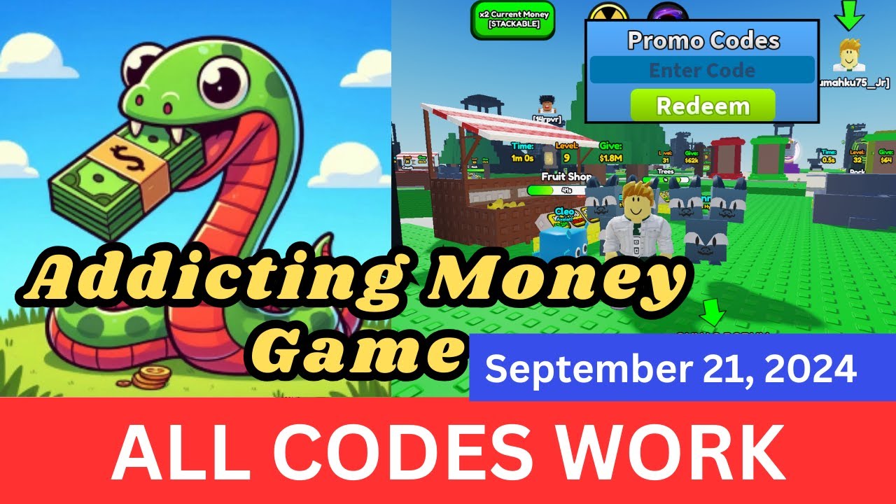 *All Codes Work* Addicting Money Game ROBLOX, September 21, 2024 - YouTube
