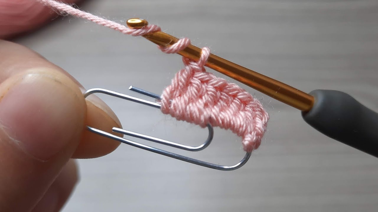 Create Beautiful Crochet Patterns with Just a Paperclip 📎 Easy DIY ...