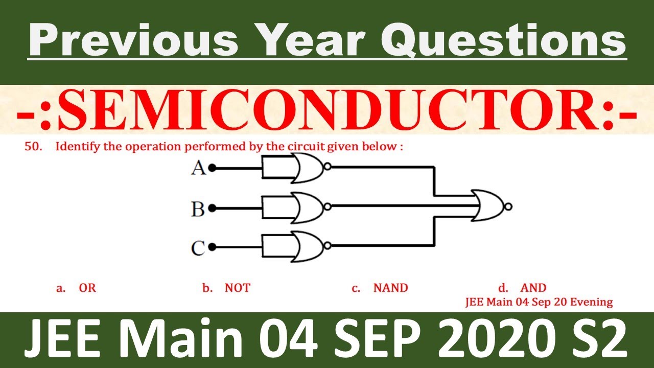 Identify the operation performed by the circuit given below : - YouTube