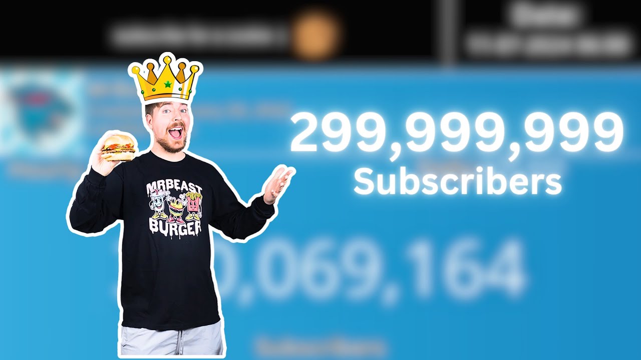 MrBeast's Road To 300M Subscribers - Every Hour - YouTube