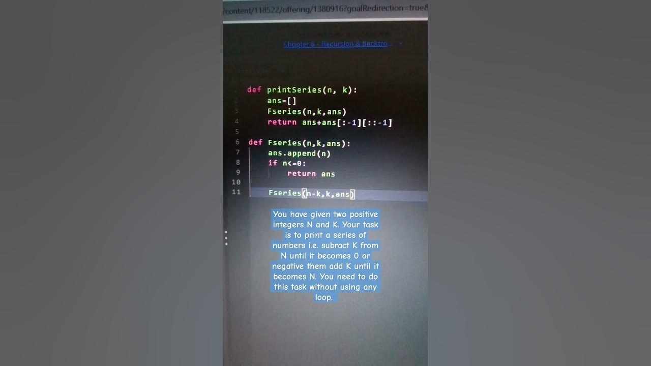 Print Series In Python 👍👩💻 Coding Microsoft Javaprogramming Datastructures Hackerrank