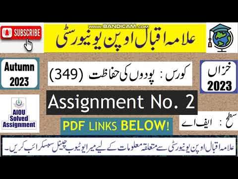 ⏩ AIOU Code 349 Solved Assignment No.2 Autumn 2023 || Subject: Plant Protection || Level: FA/ I ...