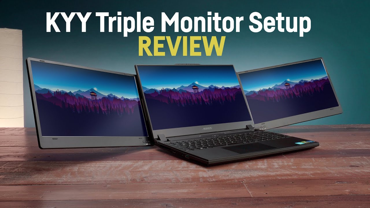 The KYY X90A Portable Triple Monitor Setup Reviewed! - YouTube