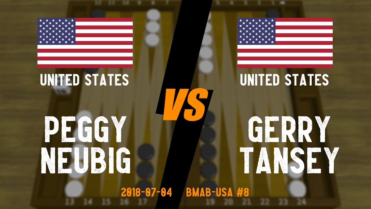 Peggy Neubig vs Gerry Tansey - BMAB-USA #8 - 2018.07.04 - Backgammon ...