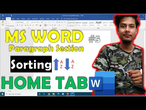 MS WORD 2019 - Sort - Paragraph Tab - Sorting Tools and Options - ThePC ...