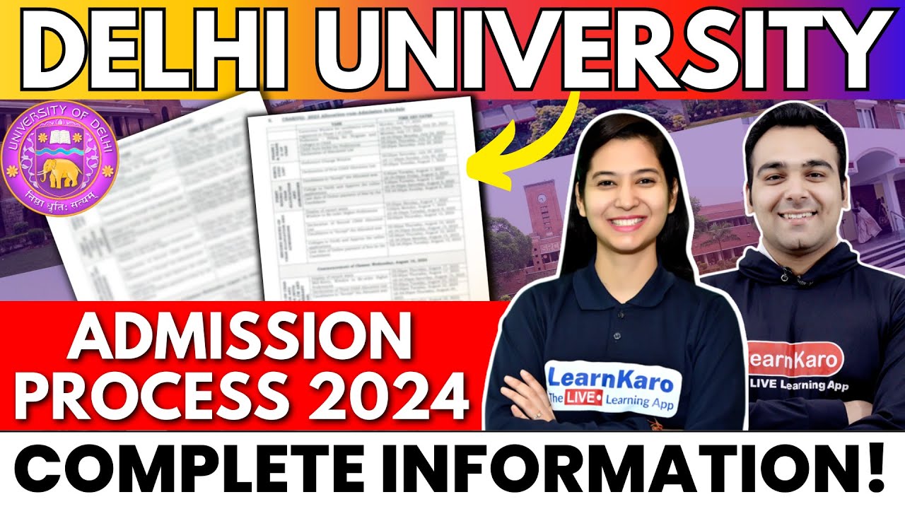 Delhi University Admission Process 2024 | Step by Step Complete ...