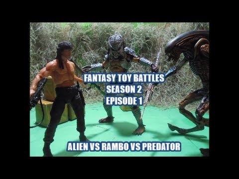 Alien vs Rambo vs Predator Stop Motion Fantasy Toy Battles Season 2 ...