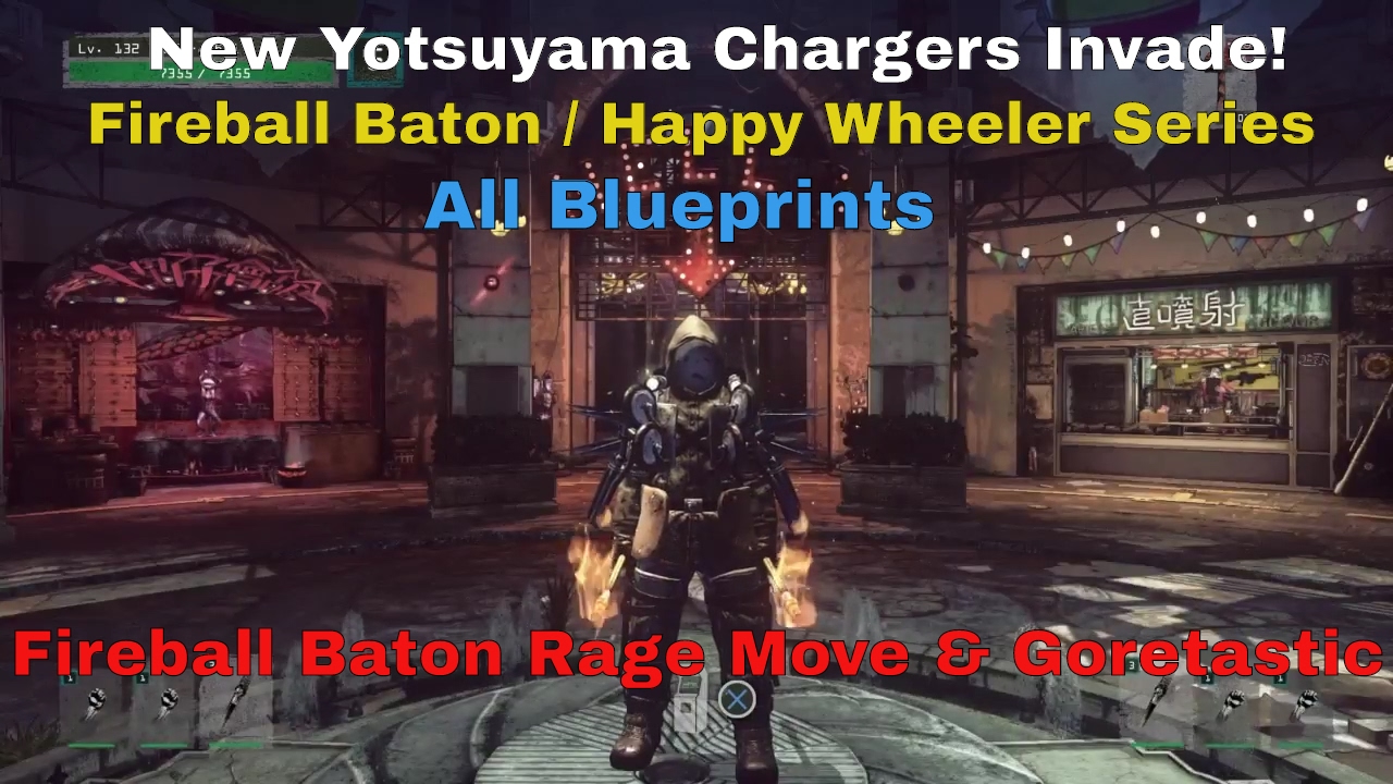 LET IT DIE New Yotsuyama Chargers Invade! Fireball Baton / Happy ...