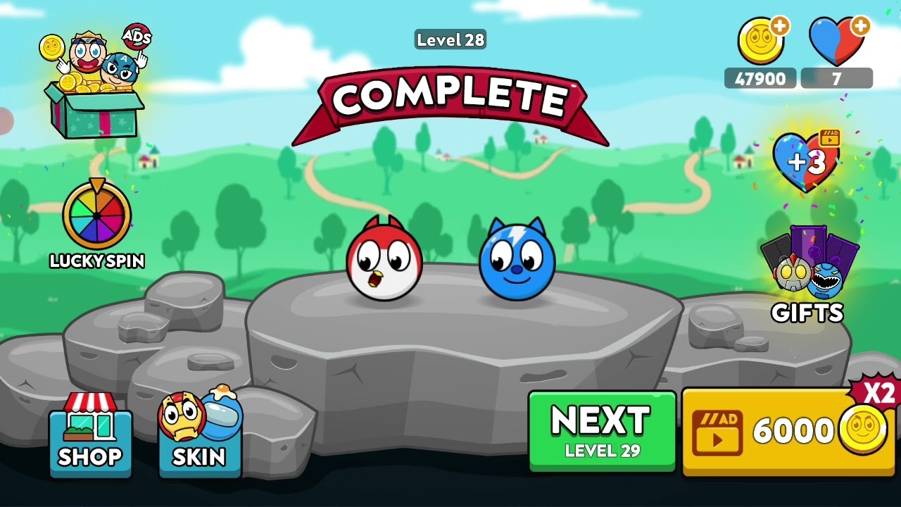 Red Ball & Blue Ball - Level 27 ao 34 Muito Divertido!!!! - YouTube