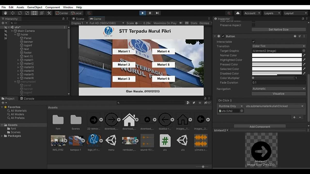 Studi Kasus Implementasi Storyboard ke Aplikasi Unity - YouTube