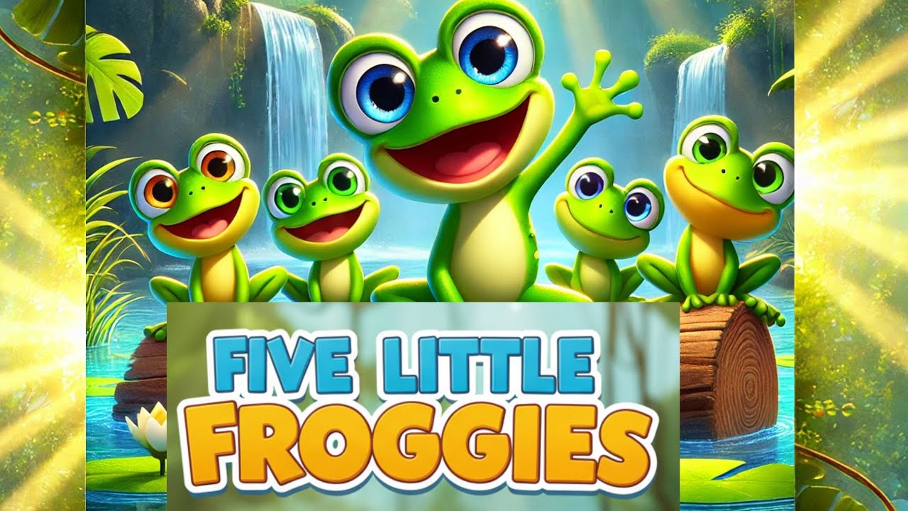 🎵 Five Little Froggies 🐸 | Fun Kids Song | Learn Counting & Jumping ...