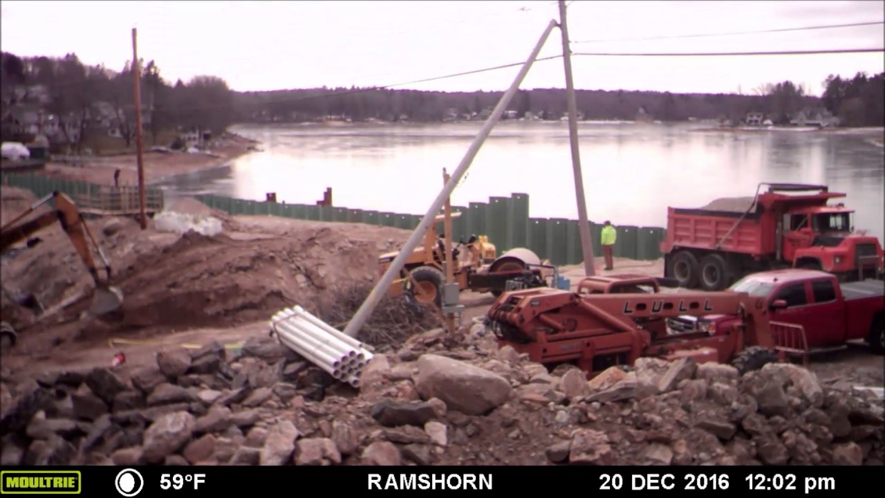 Ramshorn Pond Dam Project 2016 24: Old Spillway Demo - YouTube