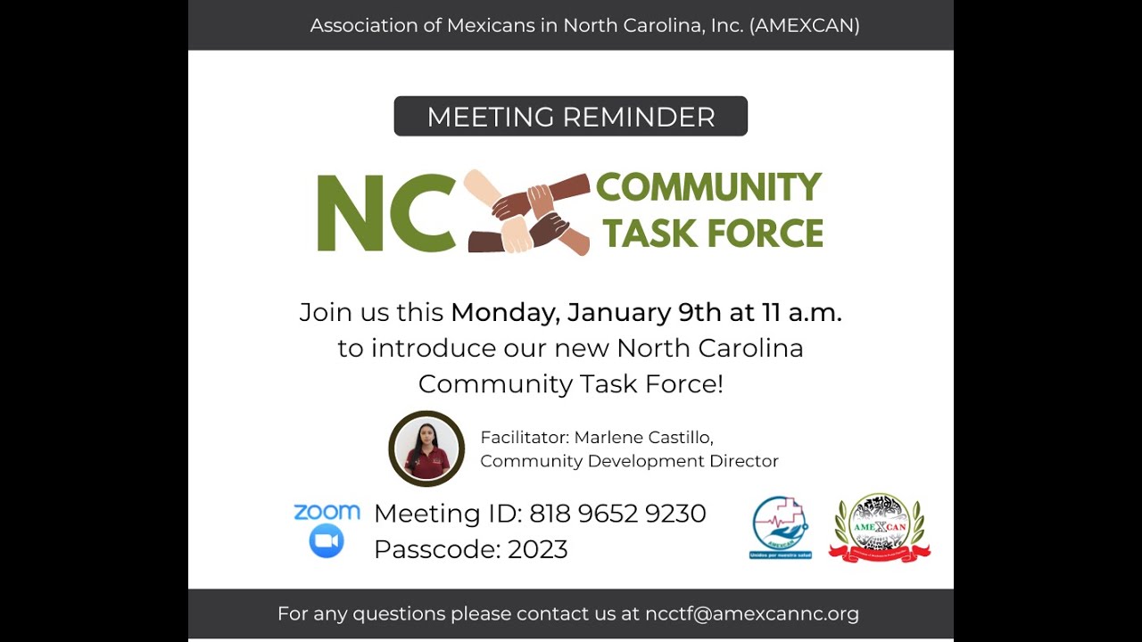 NC Latino Community Task Force Meeting January 9th, 2023 - YouTube
