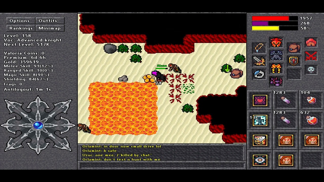 valoria hunt Dragón lord #valoria #tibia #oldtibia #dragonlord #quest - YouTube