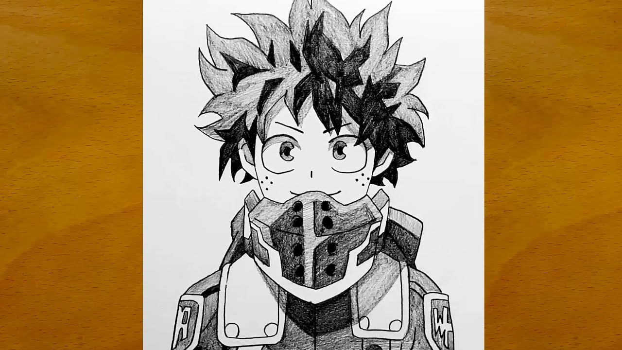 How to Draw Deku from My Hero Academia || Izuku Midoriya Drawing ...