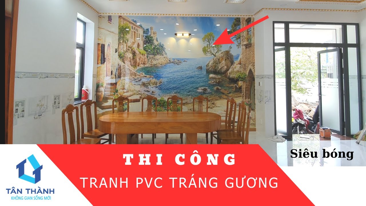 Tranh PVC Tráng Gương Bóng Như Thế Nào? Thi Công Tranh Nhựa PVC - YouTube