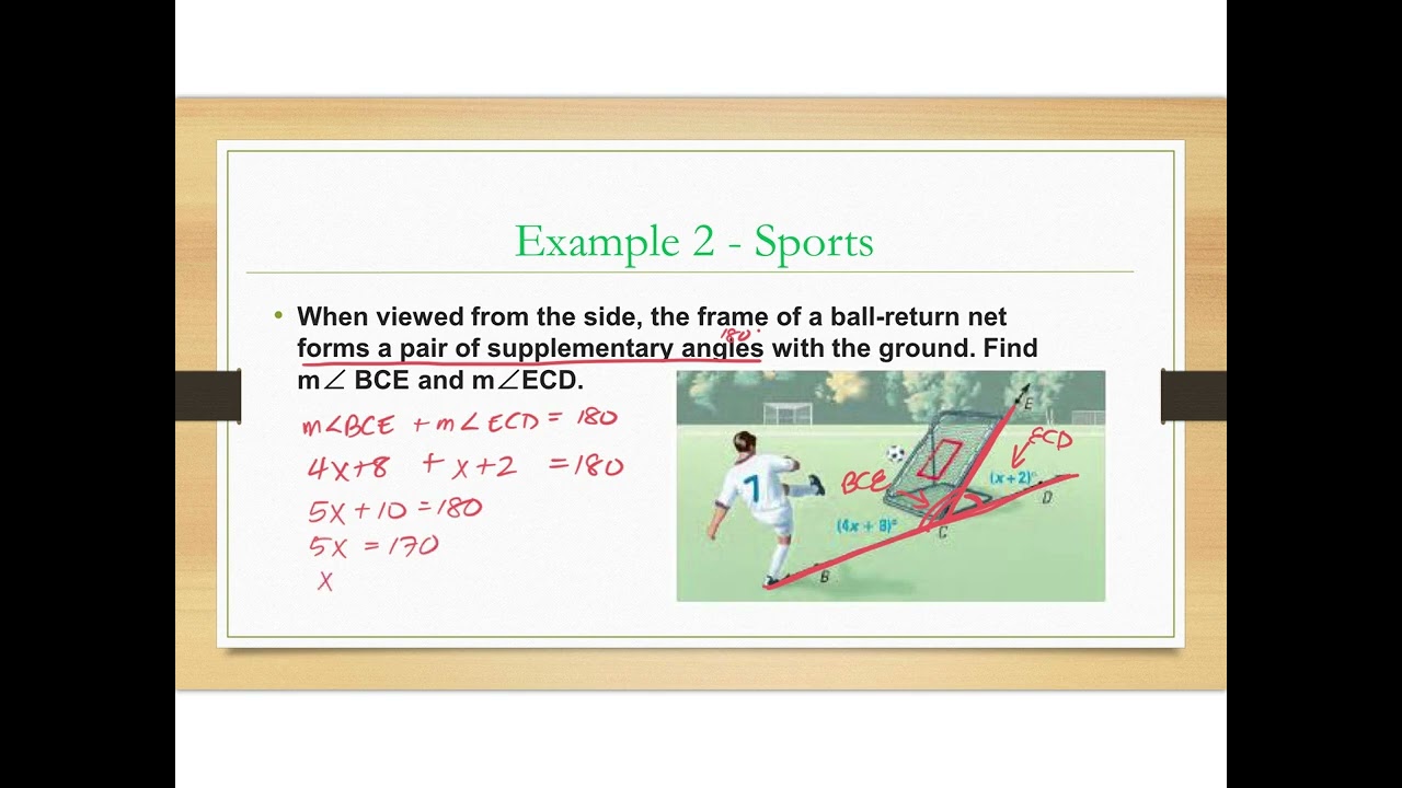 Supplementary Angles In Sports
