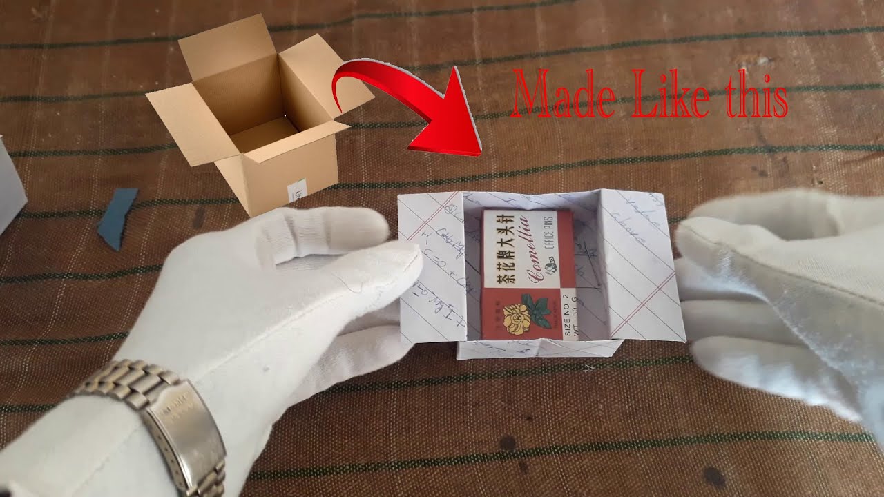 How to make paper box which close and open - paper box - YouTube