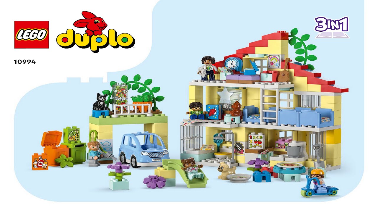 LEGO instructions - DUPLO - 10994 - 3 in 1 Family House - YouTube