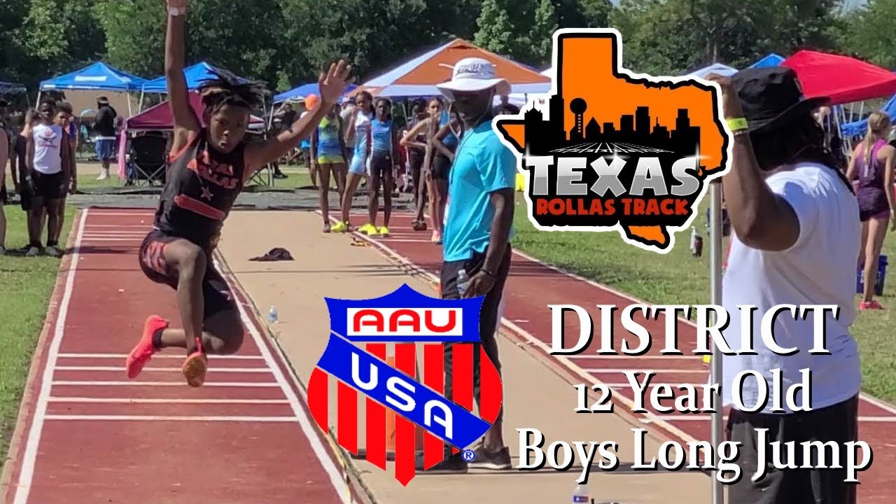 12 Year Old Boys Long Jump | 2023 AAU District Meet in Arlington, TX ...