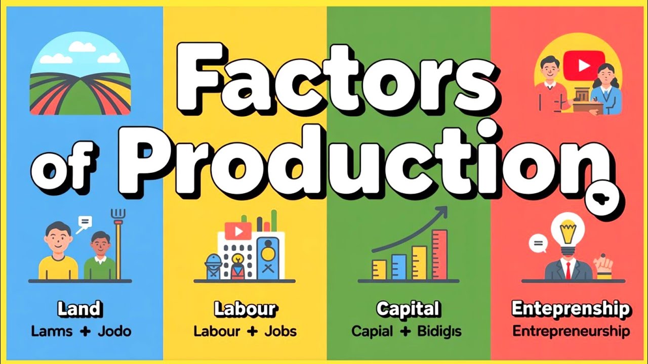 Factors of Production Explained in Simple Way | Economics Class 9–12 ...